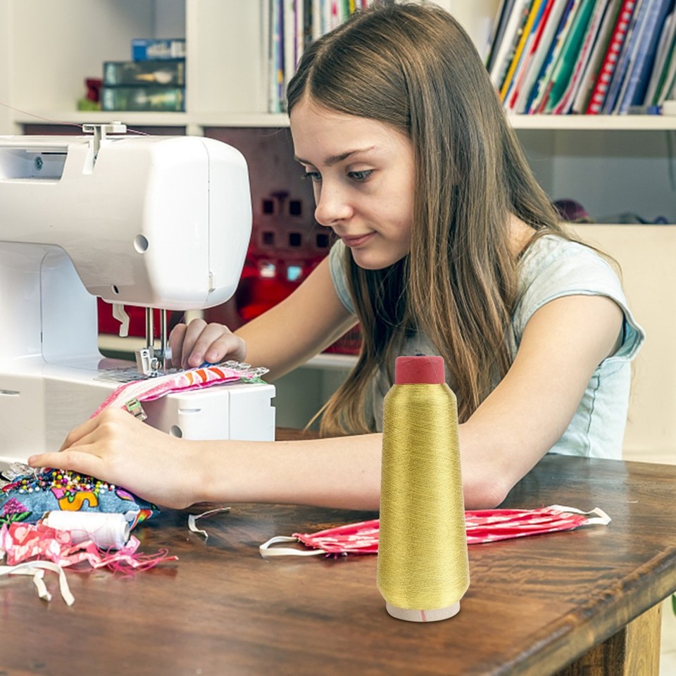 Metallic Machine Embroidery Thread Spool Polyester Sewing Thread | eBay UK