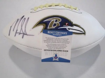 Mark Ingram of the Baltimore Ravens signed autographed logo football ...
