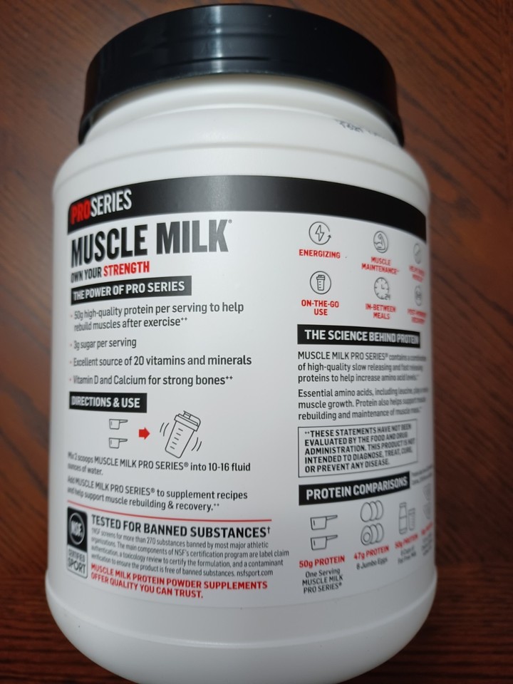 Muscle Milk Pro Series Protein Powder Supplement - Intense Vanilla 2lb ...