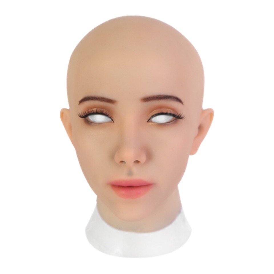 Crossdresser Realistic Silicone Female Mask Head Mask Cosplay For Drag ...