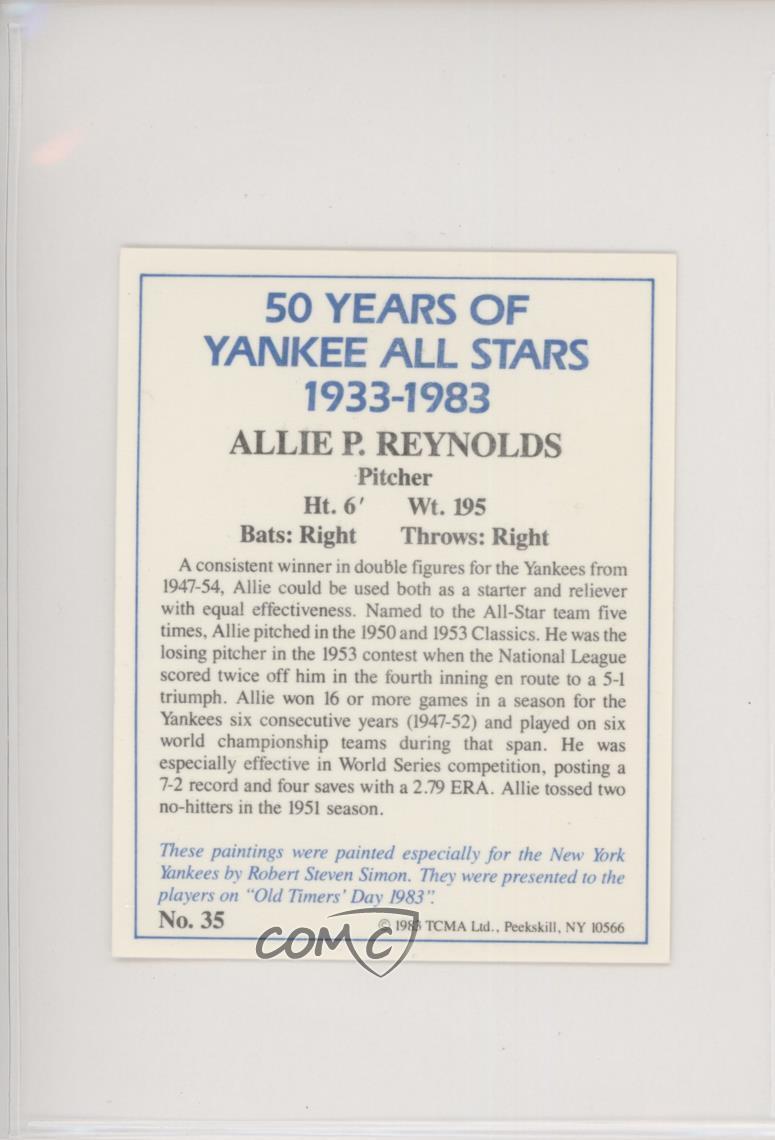 1983 TCMA 50 Years of New York Yankees All Stars - Blue Border Around ...