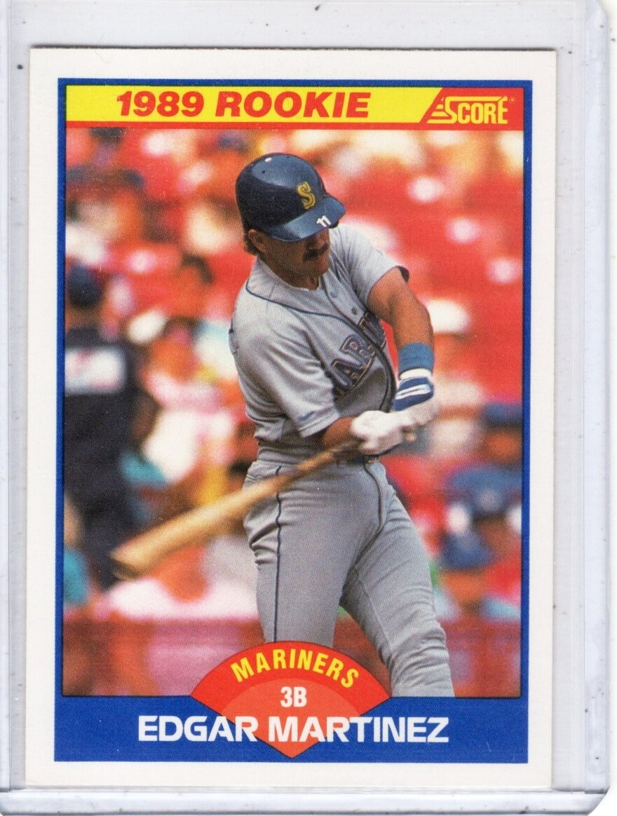 1989 Score Edgar Martinez Rookie Card #637 Seattle Mariners Baseball ...