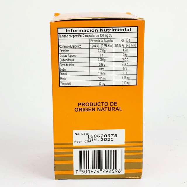 Ervioxil 50 CAPSULAS Azteca Palo De Brasil Menta Blanca Anis Toronjil ...