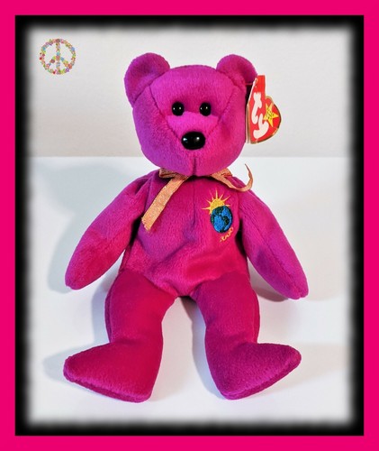 🌺Ty Beanie Babies Baby Red/Pink 'MILLENNIUM' BEAR w/ Error 2001 ! Jan 1 ...