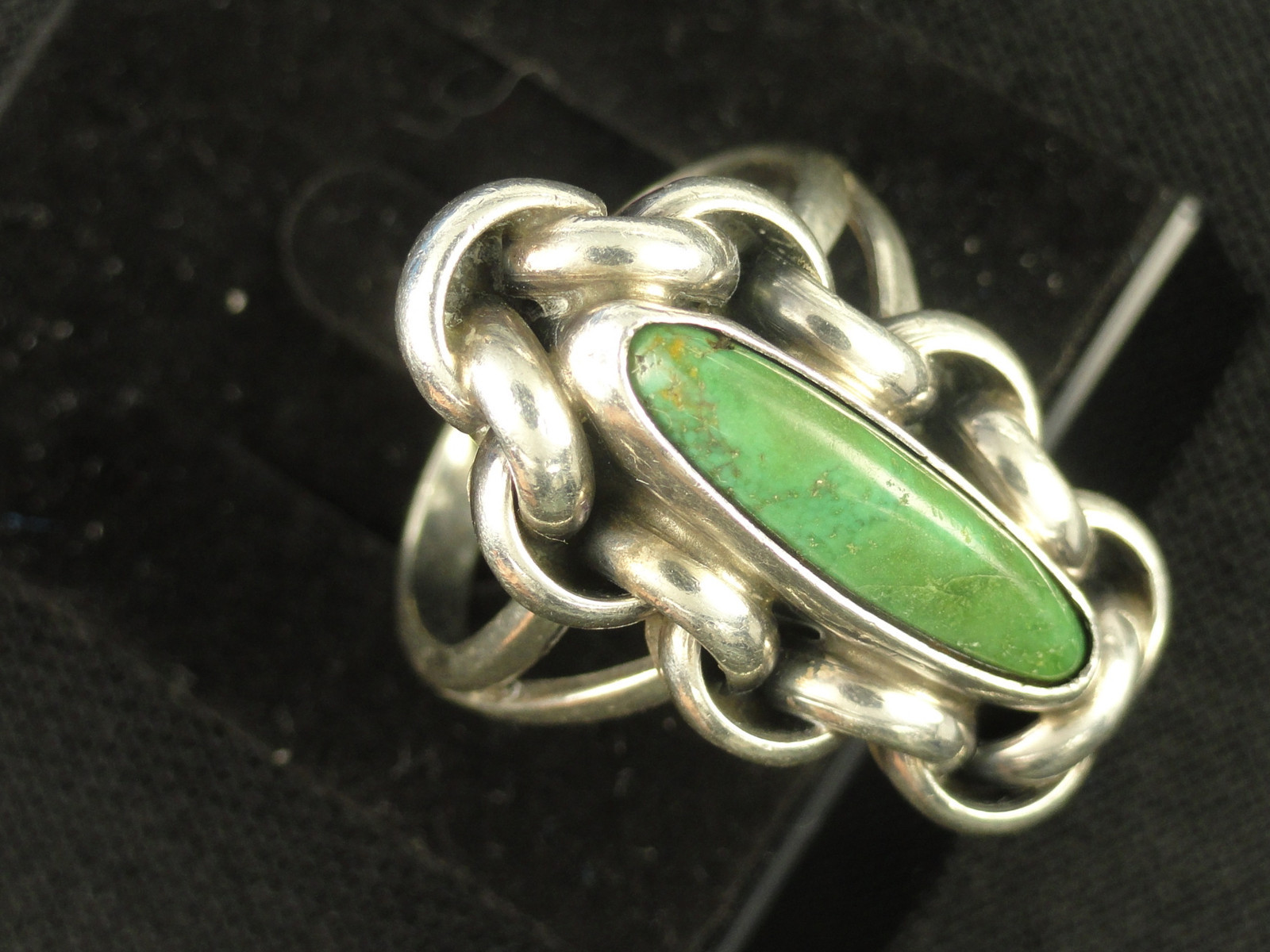 VINTAGE NAVAJO SIGNED RAYMOND PLATERO RBP 925 STERLING SILVER & JADE ...