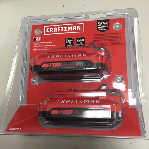 Craftsman V20 2.0 AH Lithium Ion Batteries 2-pack CMCB202-2 | eBay