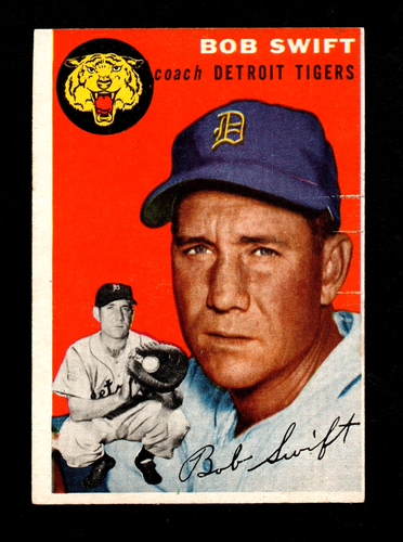 1954 Topps #65 Bob Swift Detroit Tigers Coach | eBay