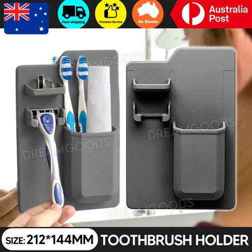 Shower Organizer Bathroom Storage Space Silicone Toothbrush Holder ...