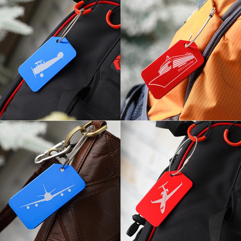 7pcs/Set Aluminum Luggage Tags Multicolour Fashion Baggage Tag Handbag ...
