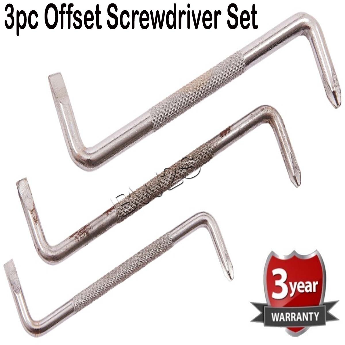 Offset Screwdriver Set Angle Cranked Bent Wrench - 3pc for sale online ...
