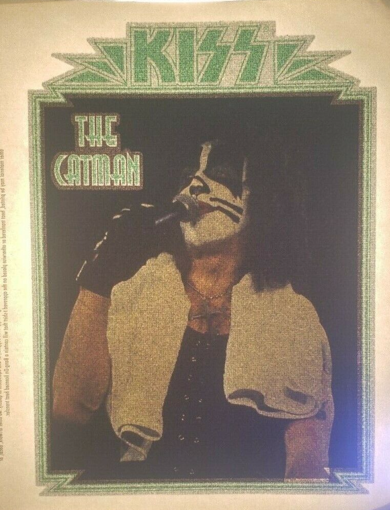 KISS The Catman Peter Criss Iron On Heat Transfer Colored 6.5"x 9" Rock ...