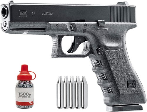 Umarex Glock 17 Gen 3 .177 Cal Blowback Air Pistol with 5x12 CO2 and ...