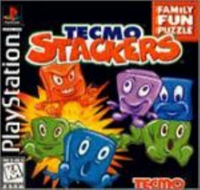 Tecmo Stackers PLAYSTATION PS1 PS2 puzzle four quad chain reaction ...
