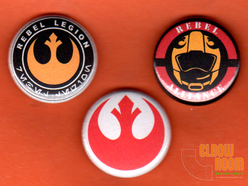 Set of three 1" Star Wars rebel pins buttons | eBay