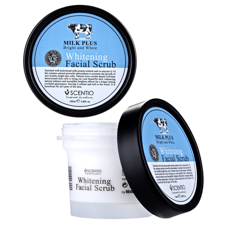 Beauty Buffet Facial Scrub Scentio Milk Plus Bright White Skin Face Q10 ...