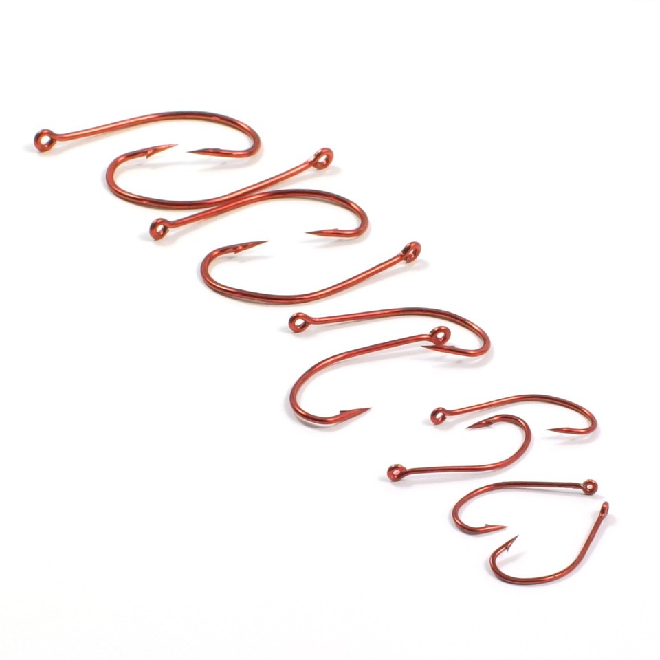 Drop Shot Hooks Red Wide Gap Perch Fishing Split Shot Worms Soft Lures ...