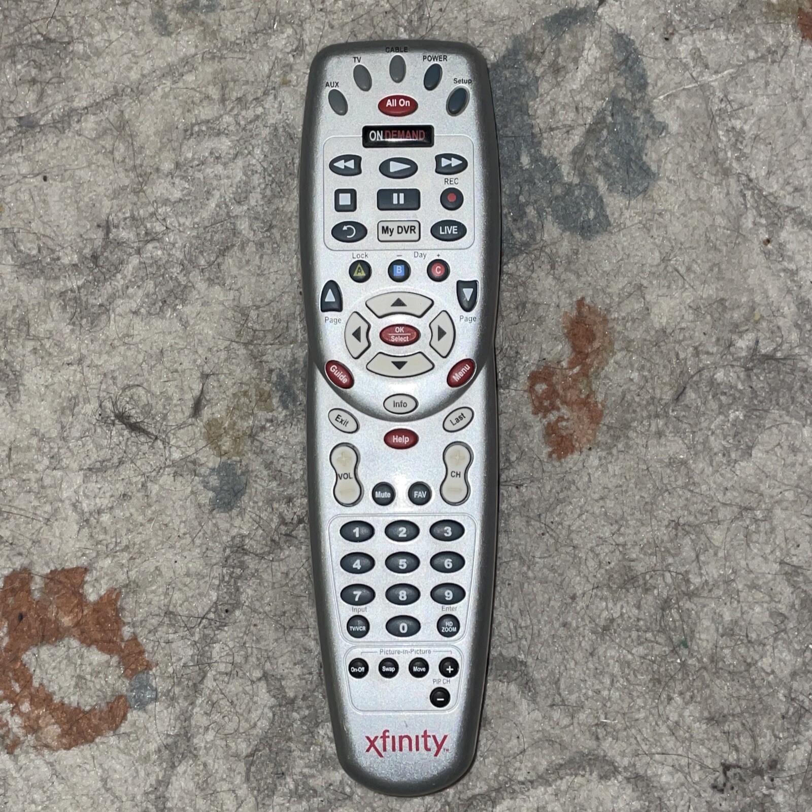 COMCAST Xfinity Silver Universal Remote 3-Device TV Cable On Demand | eBay