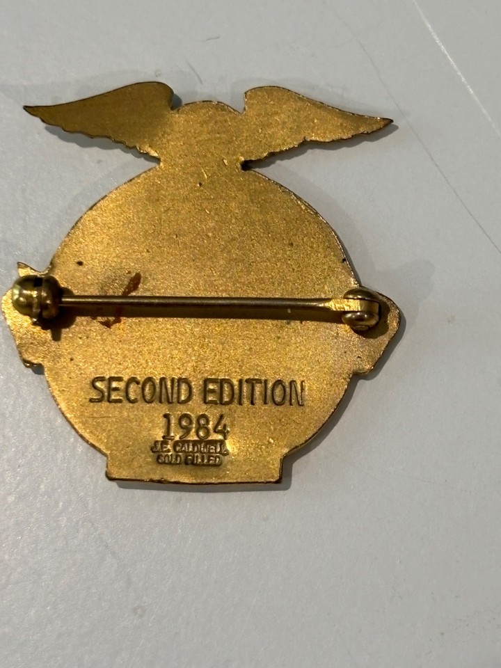 1984 DAR Daughters of the American Revolution Pin Gold Filled USA ...