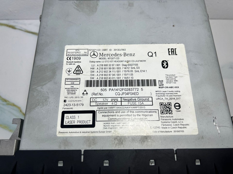 14–16 Mercedes-Benz W218 CLS Radio Audio Head Unit CD Player A218 ...