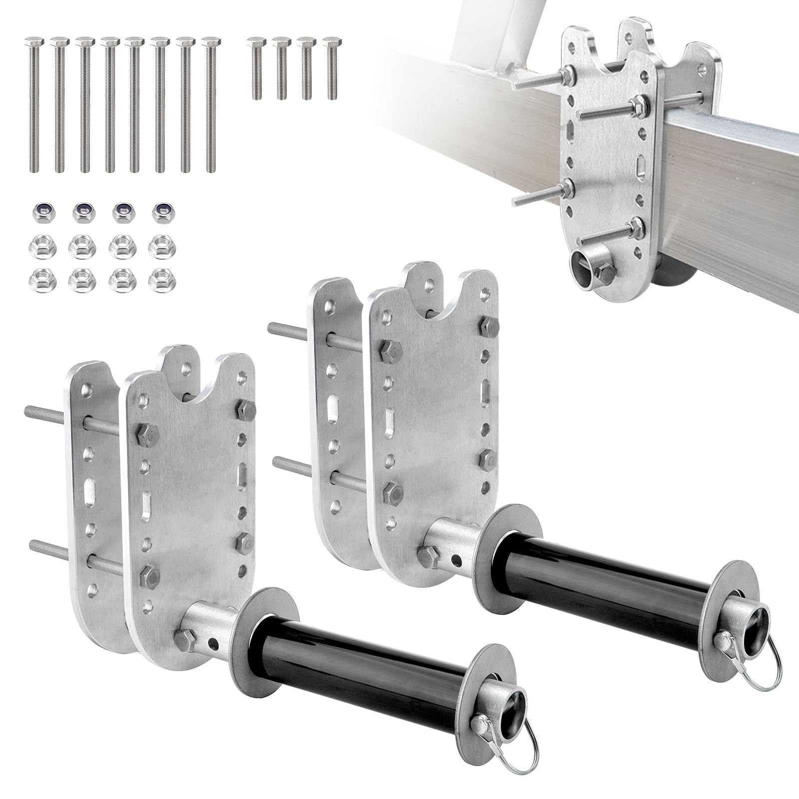 Universal Boat Lift Wheel Kit with Adjustable Brackets (2x)
