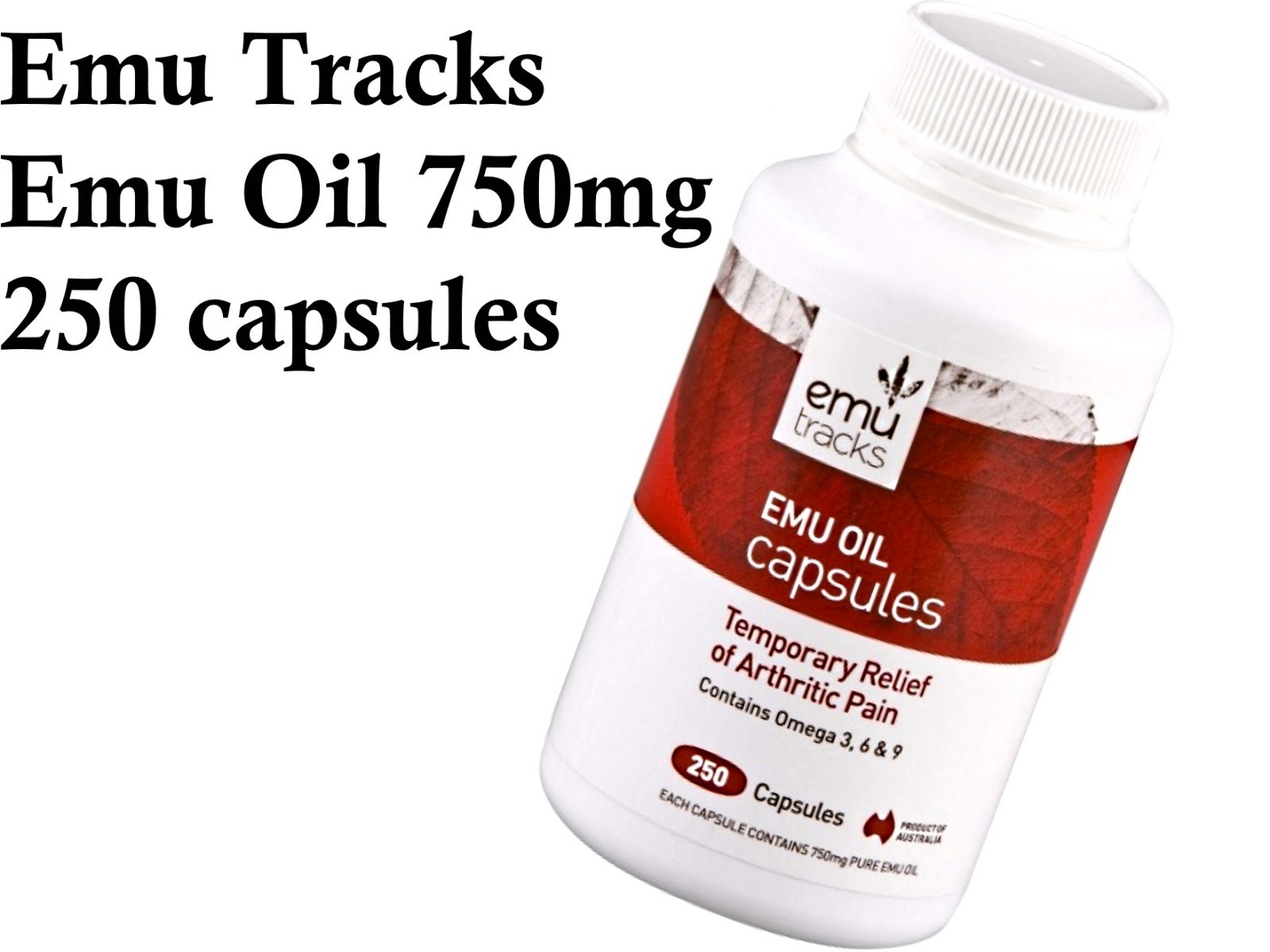 AUSTRALIA EMU TRACKS Emu Oil ( 750mg ) 250 capsules | eBay