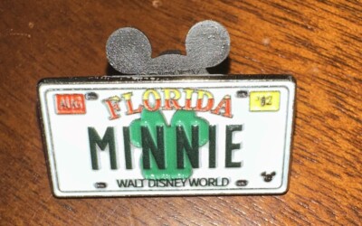 Disney Pin MINNIE Mouse Florida License Plate Hidden Mickey Cast | eBay