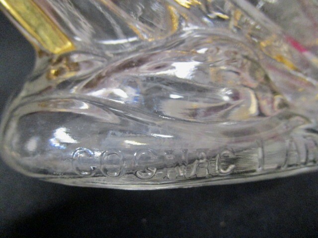 Cognac Larsen INVINCIBLE Glass Sailing Ship Shaped Bottle Decanter With ...