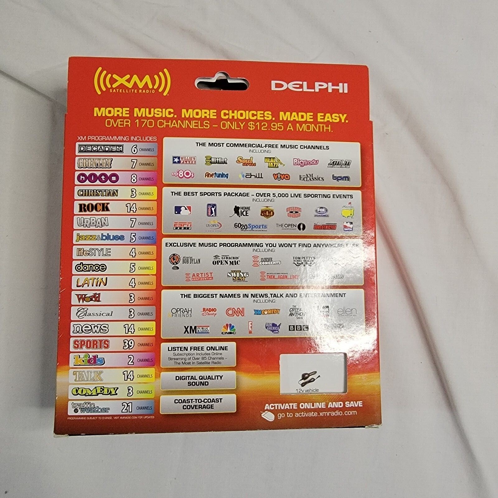 Delphi XM Satellite Radio Roady XT SA10276 With Car Kit Auto Plug Pre ...