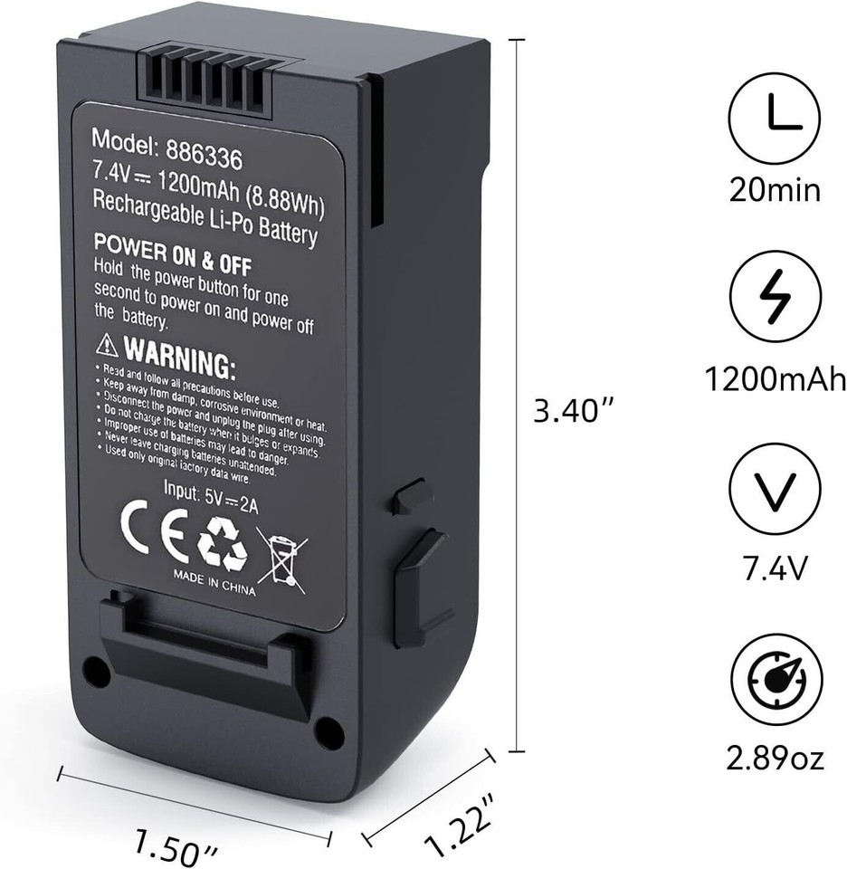 Ruko U11 U11S Drone Intelligent Flight Battery Replacement for U11 U11S ...