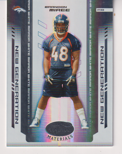 Brandon Miree 2004 Leaf Certified Football Generation Card 157 $1 ...