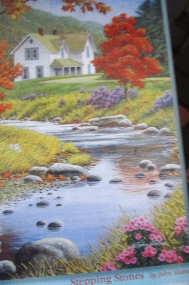 300 Piece John Sloane Art Puzzle "Stepping Stones" Large Format 18"x 24 ...