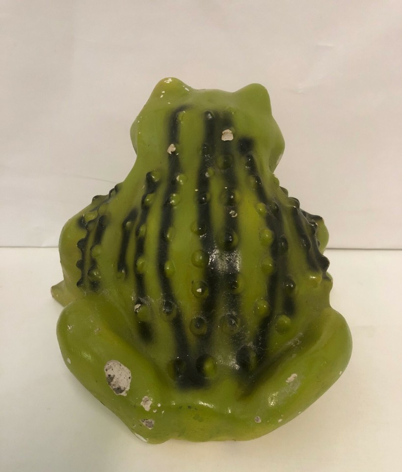 Vintage Chalkware Plaster Bull Frog Figure made in Mexico Unique ...