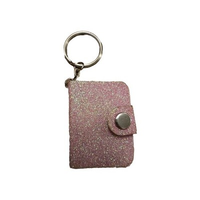 Y2K Key Ring Snap closure Pink Sparkles Small Note Book 1 .5 x 2 Inch ...