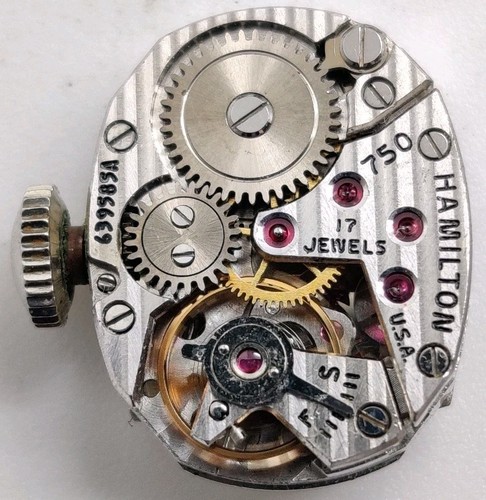 Vintage Hamilton Cal. 750 17 jewel watch movement running | eBay
