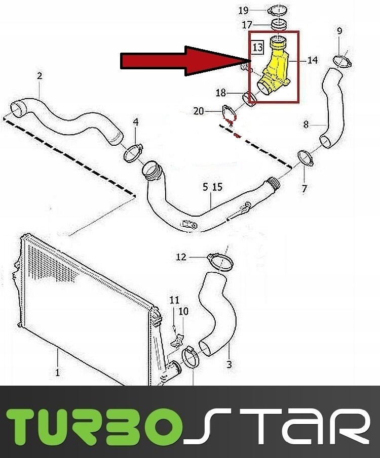 TURBO SCHLAUCH ROHR RESONATOR VOLVO XC70 XC90 V70 S60 2.4 D5 30740895 ...