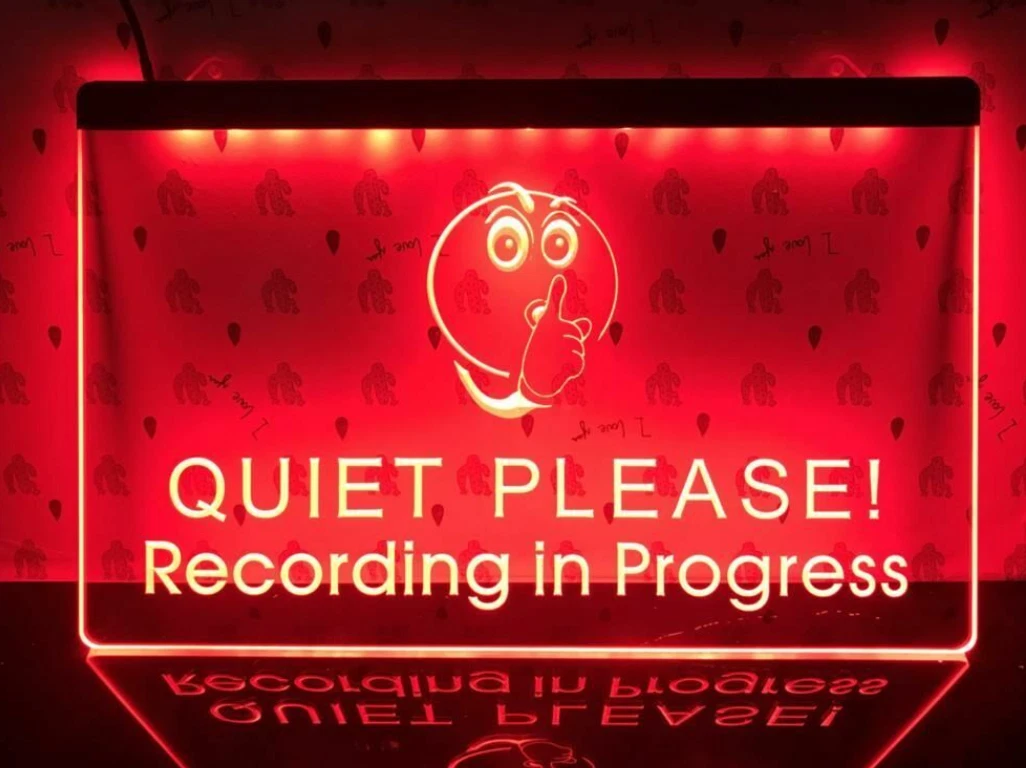 Quiet Please Recording Sign