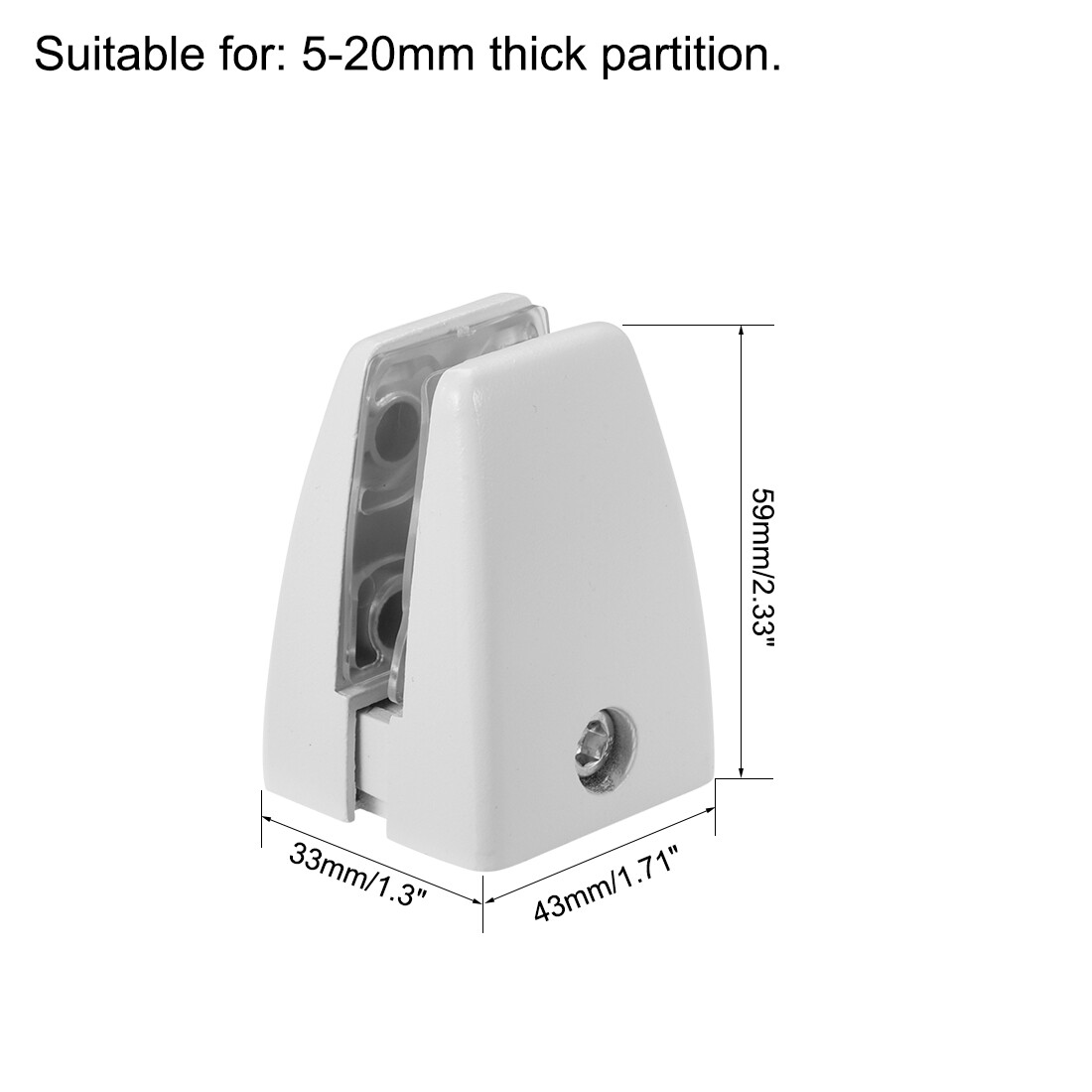 Glass Board Mounting Hardware Aluminum Alloy Privacy Panel Screen Clamp ...