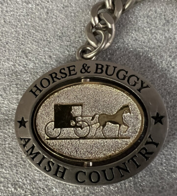Amish Country Horse And Buggy Spinner Keychain Keyring | eBay