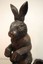ANTIQUE TOBACCO JAR AUSTRIAN GERMAN BLACK FOREST WOOD CARVED RABBIT ...