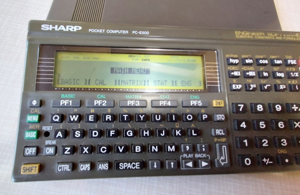 🧮 Vintage SHARP PC-E500 POCKET COMPUTER | eBay