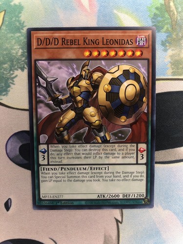 Yugioh! D/D/D Rebel King Leonidas - MP23-EN277 - Common - 1st Edition ...