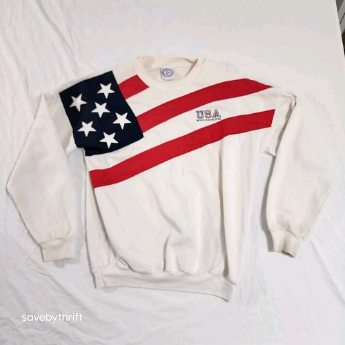 Vintage 1996 unisex graphic sportswear USA flag Boca Raton sweatshirt ...