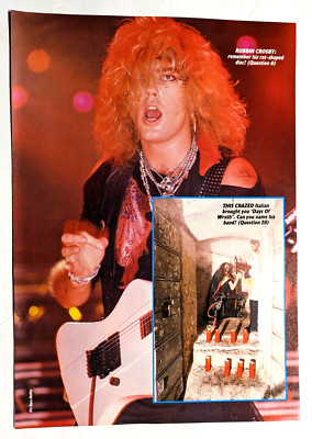 RATT / ROBBIN CROSBY LIVE / ALBERTO CONTINI / MAGAZINE FULL PAGE PINUP ...