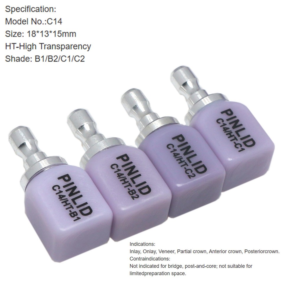 US C14 HT/LT Dental Lithium Disilicate Ceramic IPS e.max CAD CEREC ...