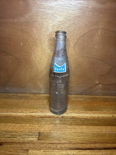 Vintage 1967 Fanta Blue Label 10 oz Ribbed Glass Collectible Bottle By ...