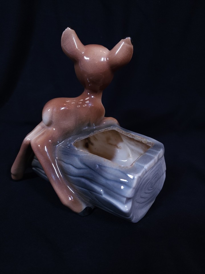 Vintage Disney Bambi Doe Deer Ceramic Planter 1940 50's Ceramic ...