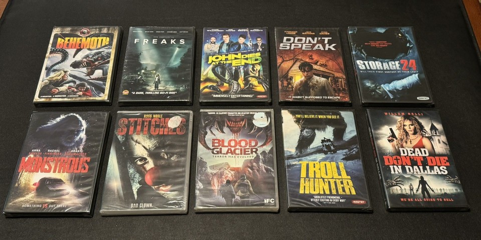 DVD Horror Lot Of 10 Behemoth, Freaks, Blood Glacier, Trollhunter NEW ...