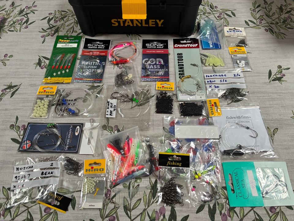 Sea Fishing Tackle Job Lot, Starter Set. Box, line, hooks, rigs ...