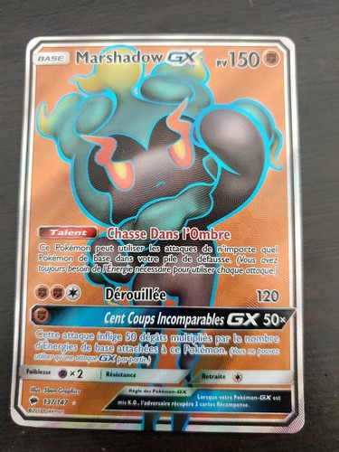 Pokemon card Marshadow GX RAINBOW 137/147 comme neuf | eBay