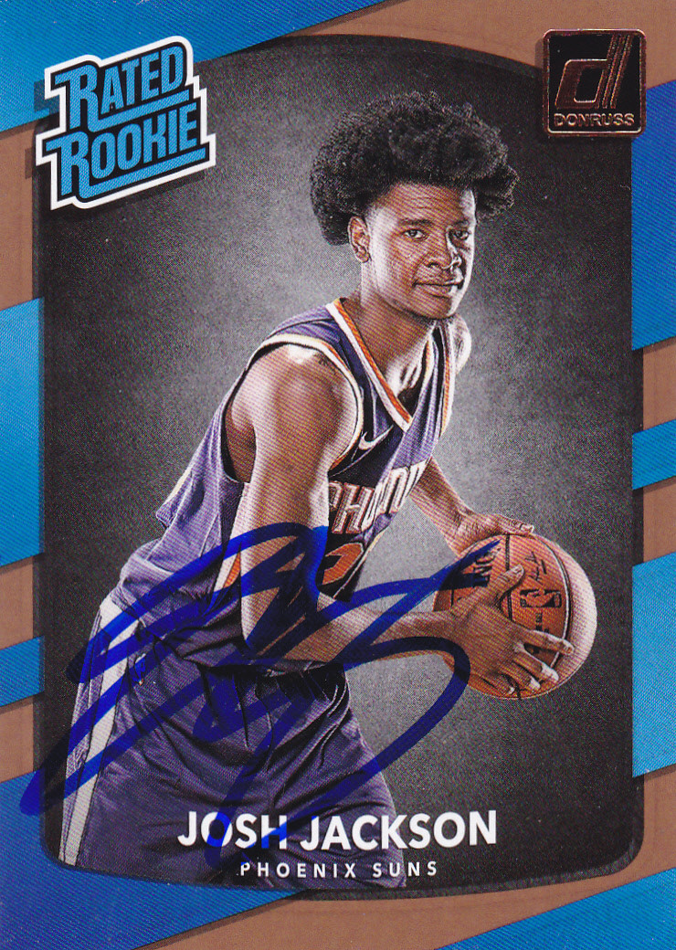 JOSH JACKSON PHOENIX SUNS SIGNED ROOKIE CARD KINGS JAYHAWKS PISTONS ...